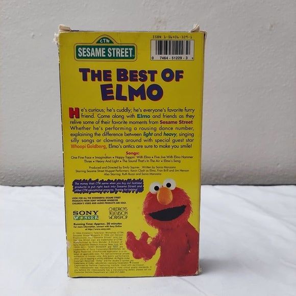 Sesame Street | Media | Ctw Sesame Street The Best Of Elmo Vhs Vintage ...